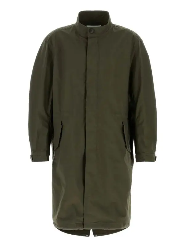 Givenchy Cotton Parka With Twisted Sleeves - Green