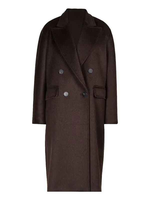 Max Mara Oversized Coat In Cashmere, Alpaca, And Wool - Brown