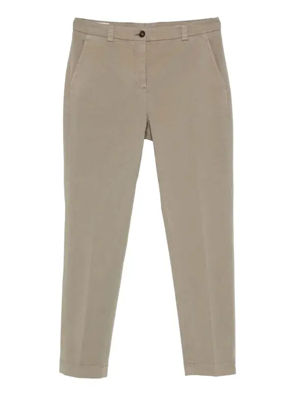 Incotex Leyre Straight-leg Cotton Trousers - Green