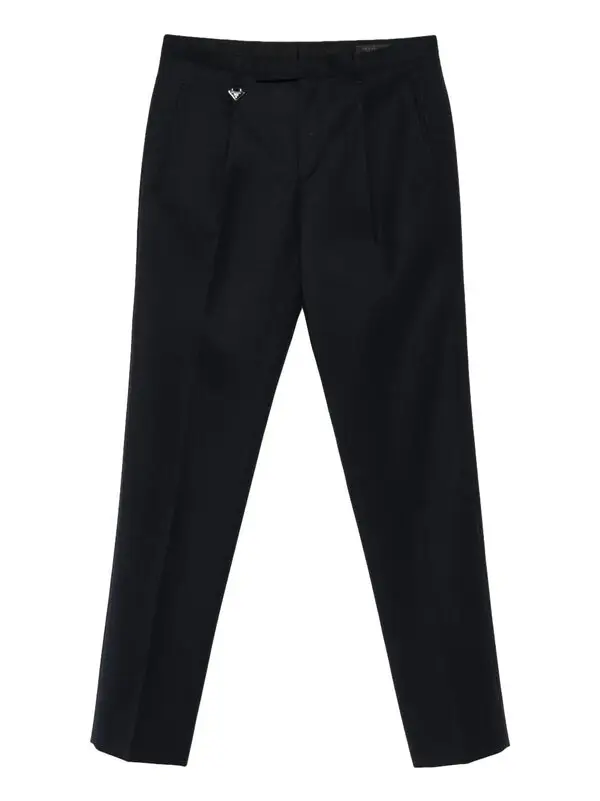 Prada Tapered Wool Trousers - Blue