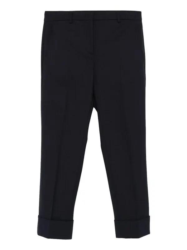 Prada Tapered Wool Trousers - Blue