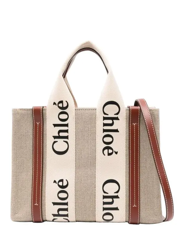 Chloé Small Woody Tote Bag - Nude & Neutrals