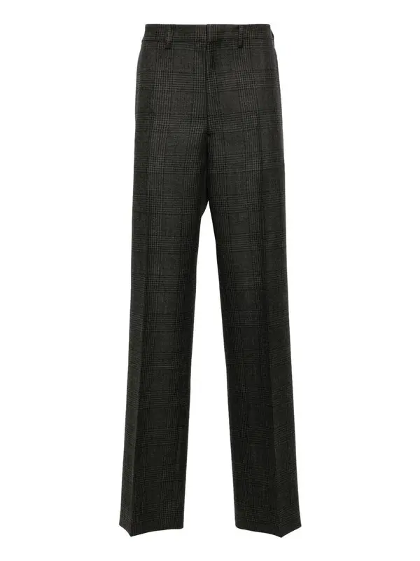 Prada Prince Of Wales Check Trousers - Grey