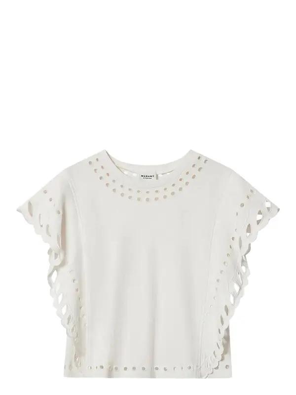 MARANT ETOILE Odylo Cotton Top - White