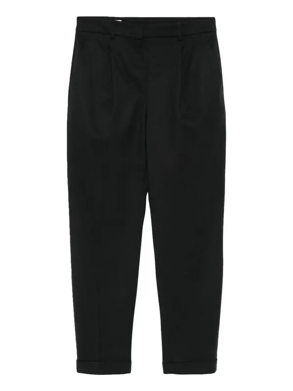 Incotex High-waisted Cropped Trousers - Black