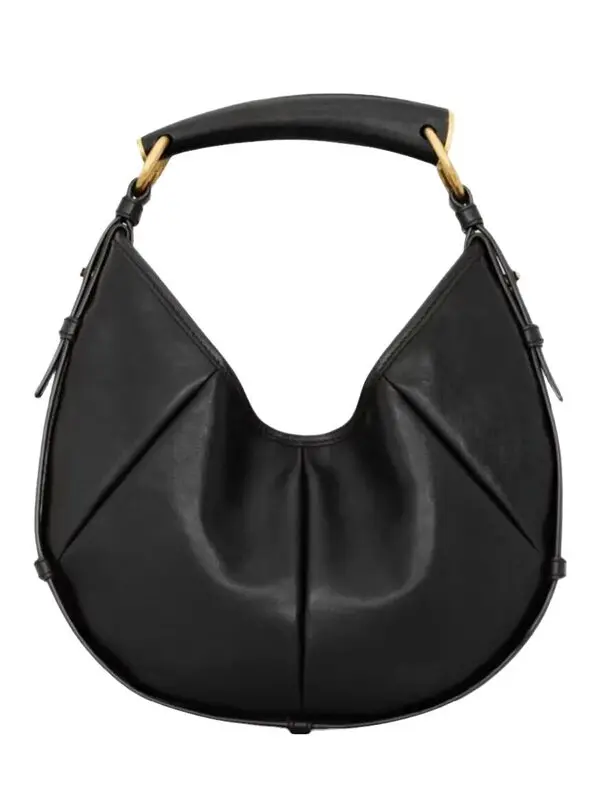 Saint Laurent Small Leather Hobo Bag - Black