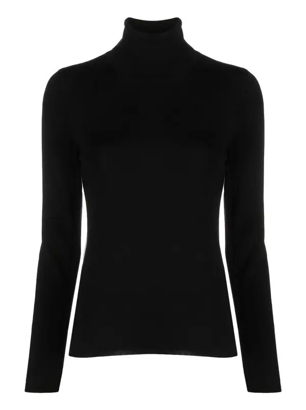 ZANONE Certified Flexwool Slim Fit Turtleneck - Black