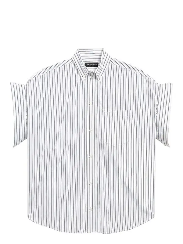 Balenciaga Shirt With Turned-up Sleeves - White