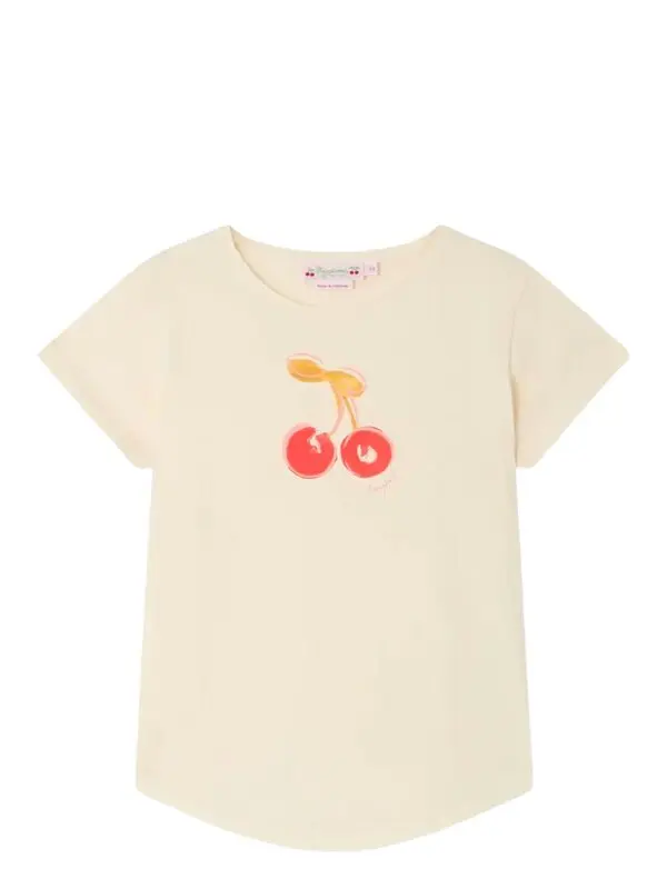 Bonpoint Aada T-shirt With Cherry Print - Nude & Neutrals