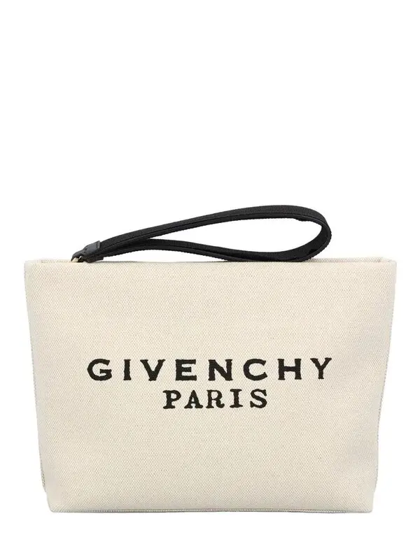 Givenchy Canvas Pouch - Nude & Neutrals