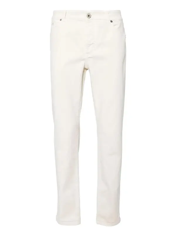 Brunello Cucinelli Five-pocket Lightweight Denim Pants - White