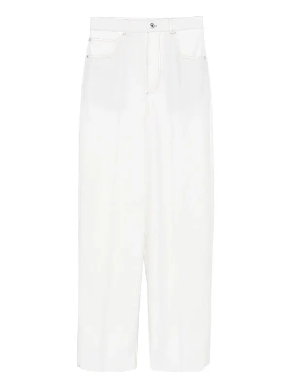 Bottega Veneta Oversized Denim Trousers - White