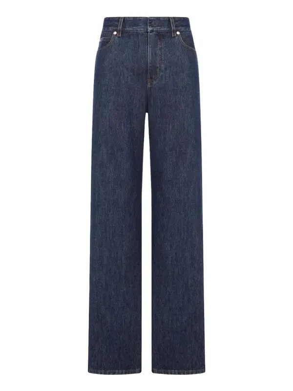 Fendi High-waist Straight Leg Jeans - Blue