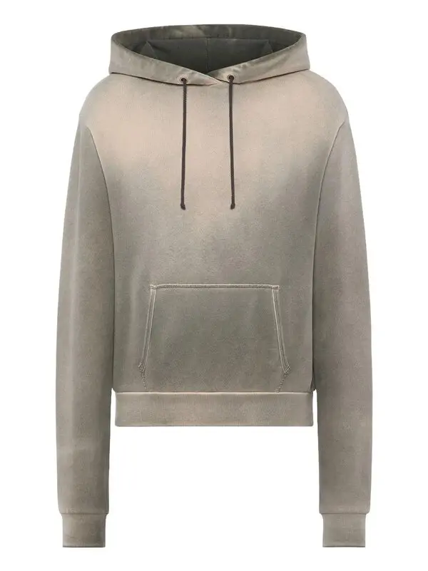 MAISON MARGIELA Sun Faded Cotton Hoodie - Green