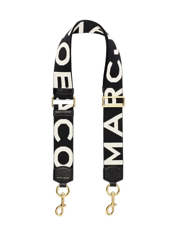 Marc Jacobs The Logo Webbing Strap - Black