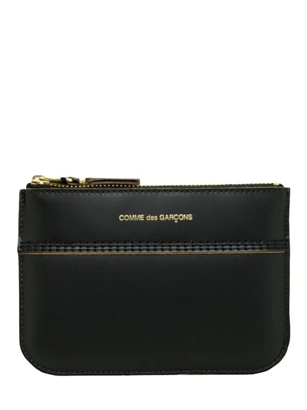 Comme Des Garçons Triple Stitch Zip Coin Purse - Black