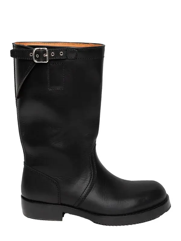 Dries Van Noten Leather Biker Boots - Black