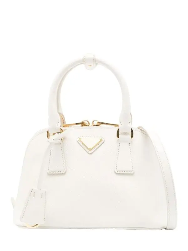 Prada Promenade Saffiano Leather Handbag - White