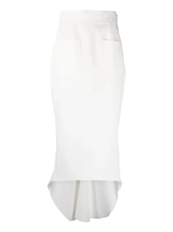 Prada Fluted Midi Skirt - White