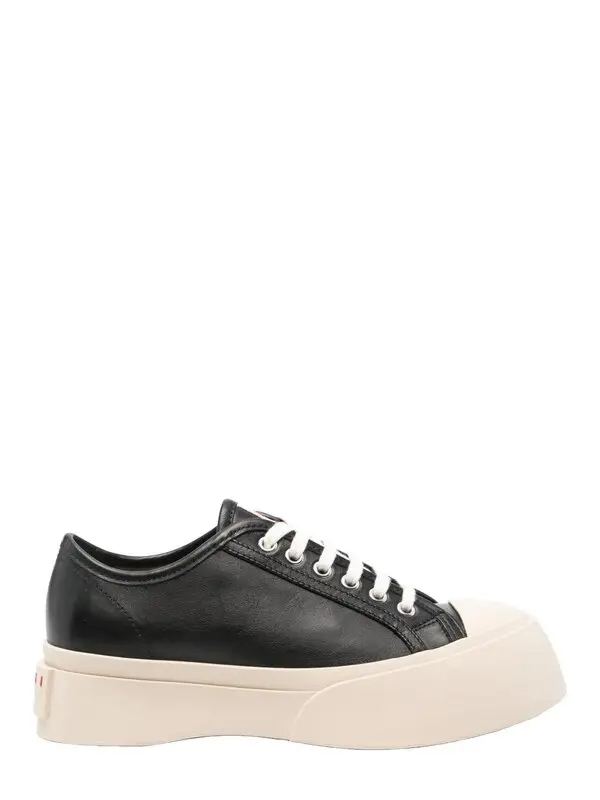 Marni Leather Low Top Sneakers - Black