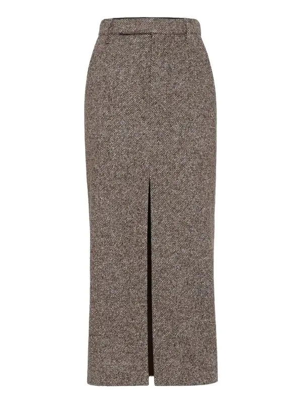 Brunello Cucinelli Tailored Pencil Skirt - Brown
