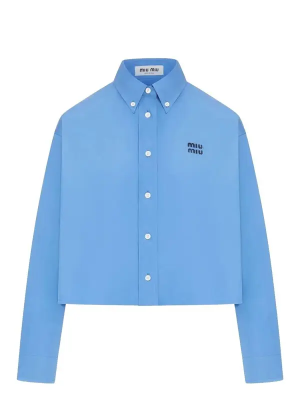 Miu Miu Poplin Shirt - Blue
