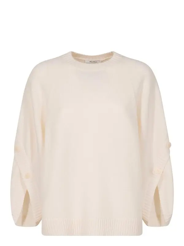 Max Mara Oversized Wool-cashmere Sweater - White