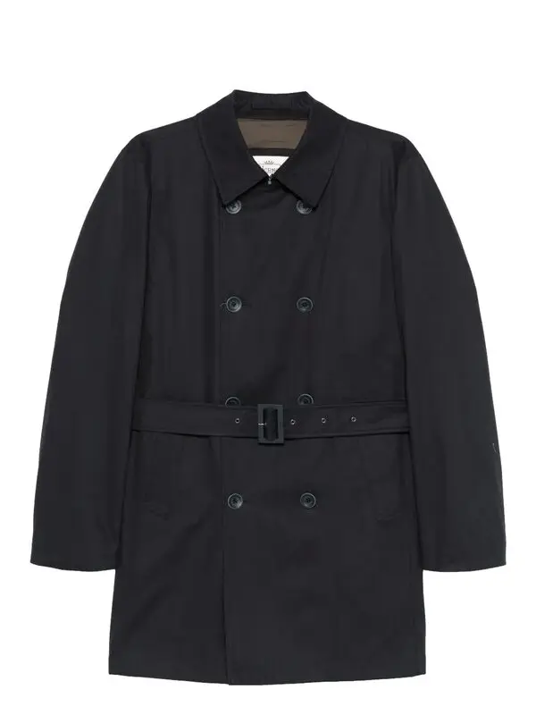 Herno Double-breasted Trench Coat - Blue
