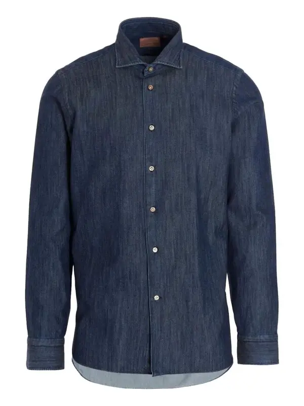 BORRIELLO NAPOLI Denim Shirt - Blue