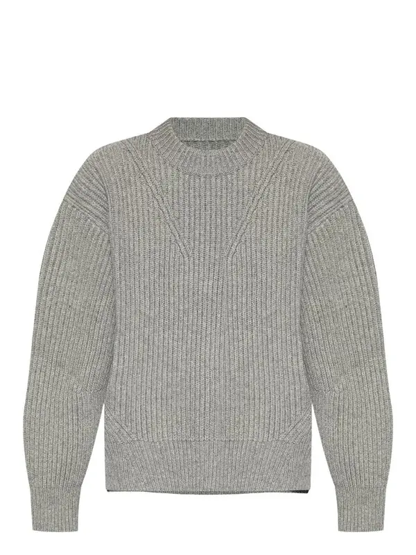 JIL SANDER Ribbed Crew Neck Sweater - Grey