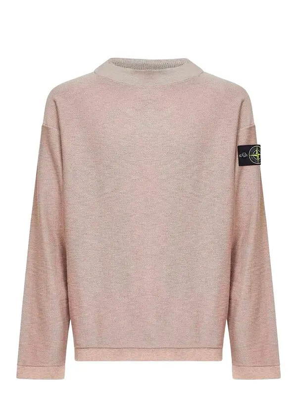 Stone Island Ribbed Crew Neck Sweater - Nude & Neutrals