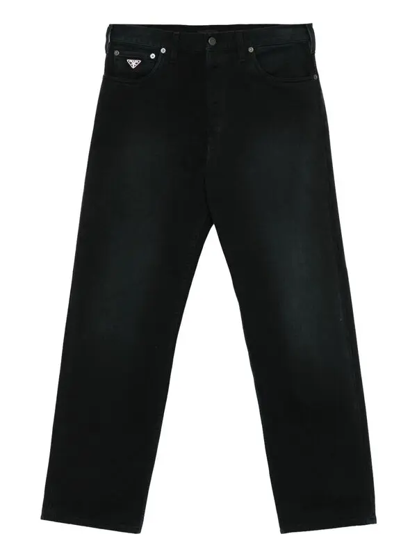 Prada Straight Leg Tapered Jeans - Black