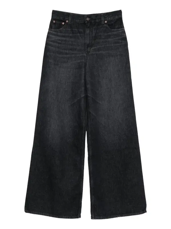 Chloé Wide-leg Denim Pants - Black
