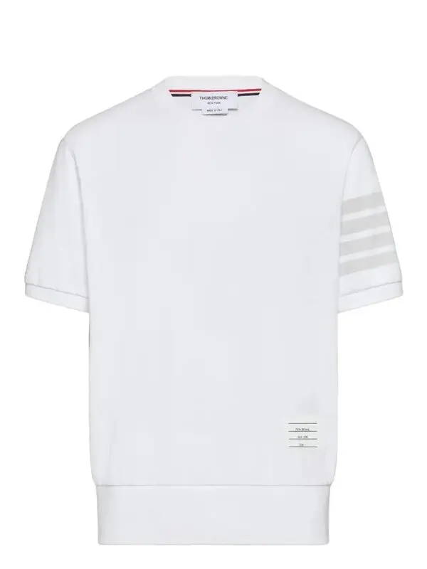 Thom Browne 4-bar Cotton Jersey T-shirt - White