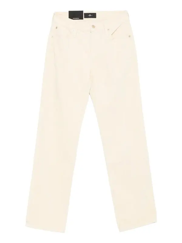 7 For All Mankind Calie Corduroy Trousers - White