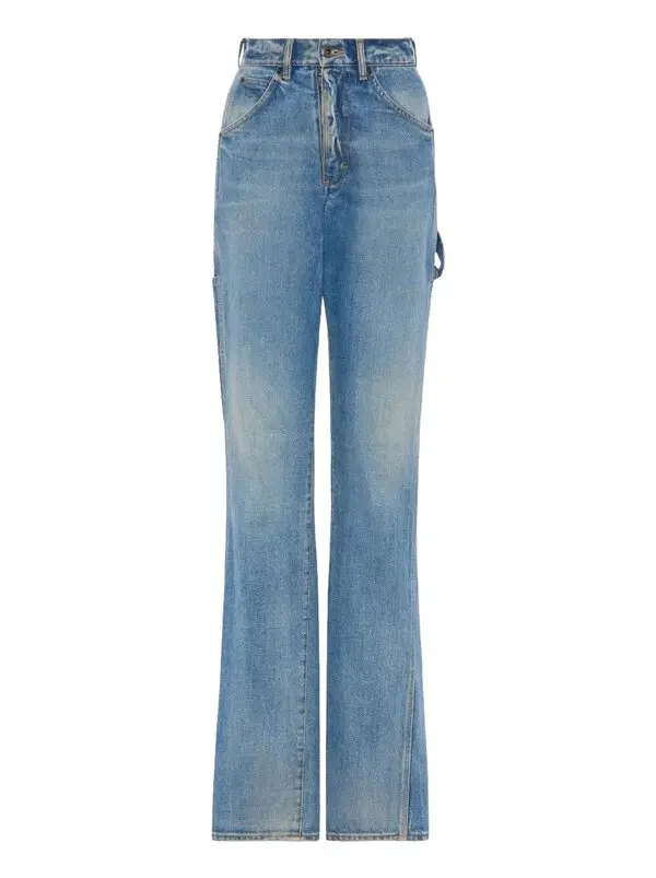 MAISON MARGIELA Straight Leg Jeans With Delavé Effect - Blue