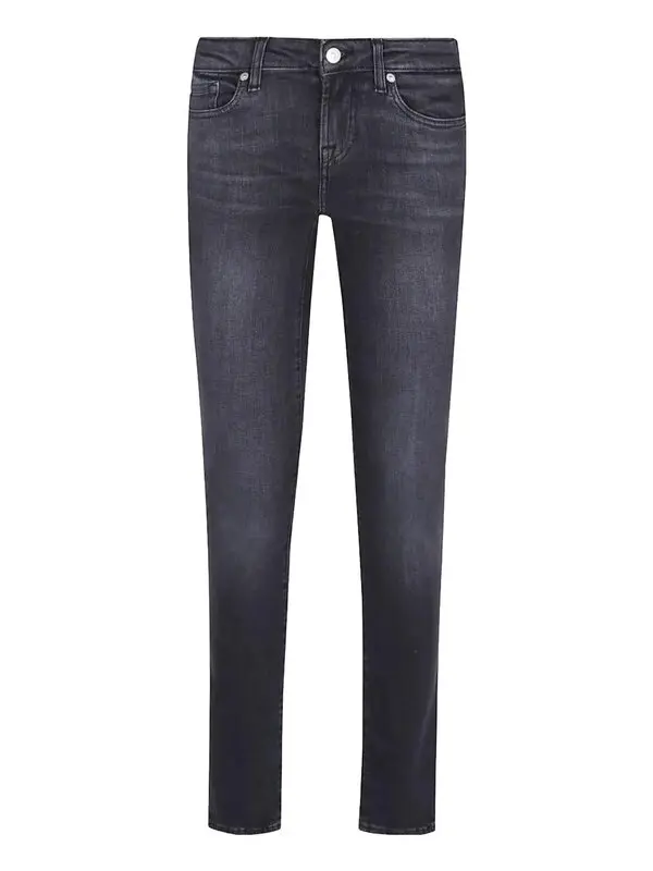 7 For All Mankind Illusion Skinny Slim Fit Jeans - Black