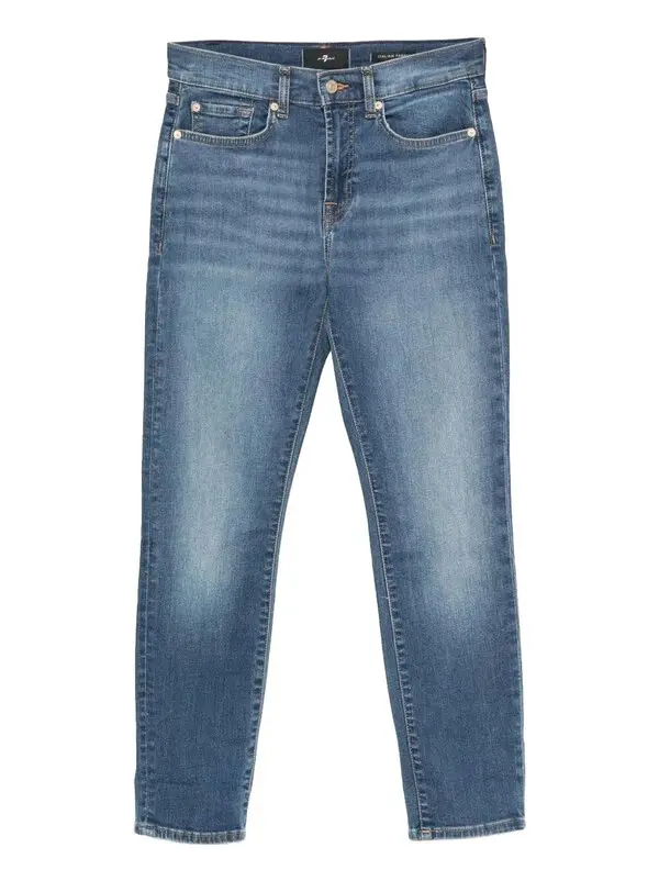 7 For All Mankind Royalty Relaxed Skinny Jeans - Blue