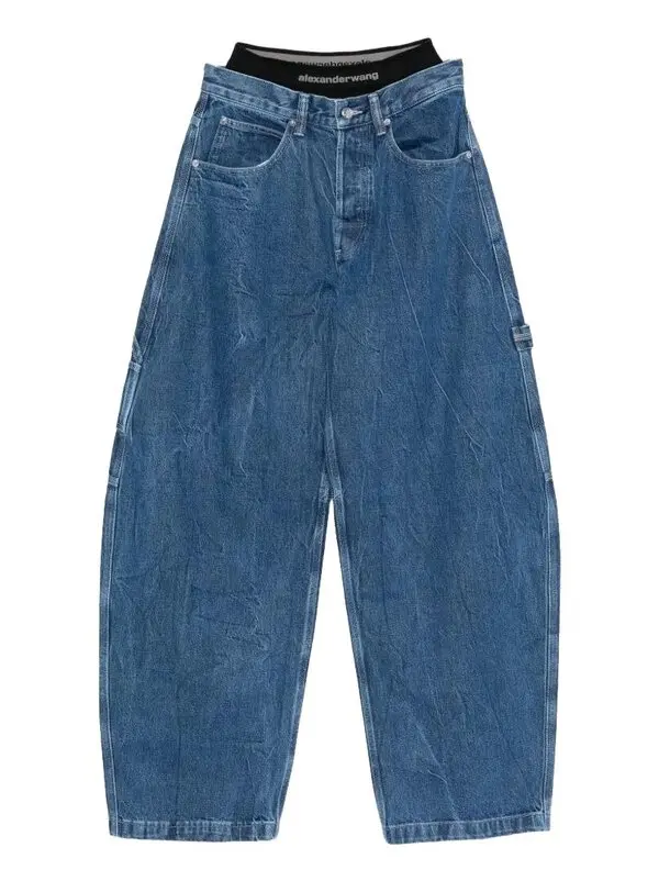 Alexander Wang Mid-rise Wide Leg Jeans - Blue