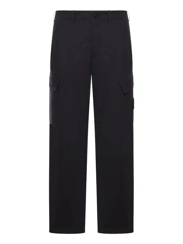 Stone Island Cotton Cargo Pants - Black