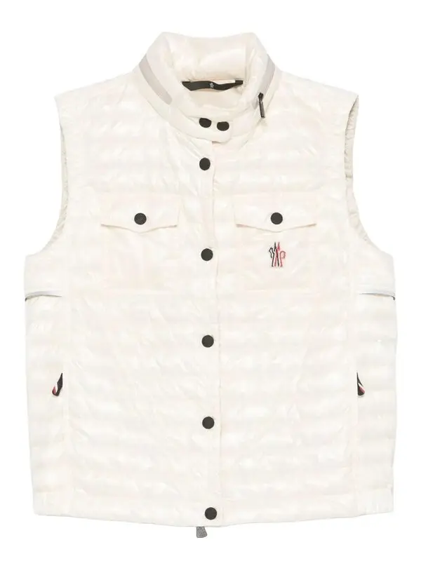 Moncler Grenoble Gumiane Hooded Down Gilet - Nude & Neutrals