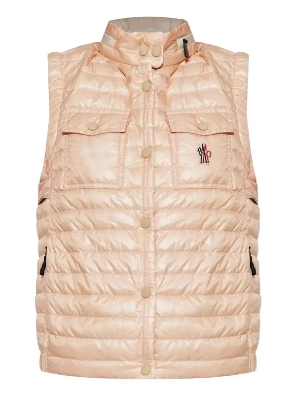 Moncler Grenoble Gumiane Hooded Down Gilet - Pink & Purple