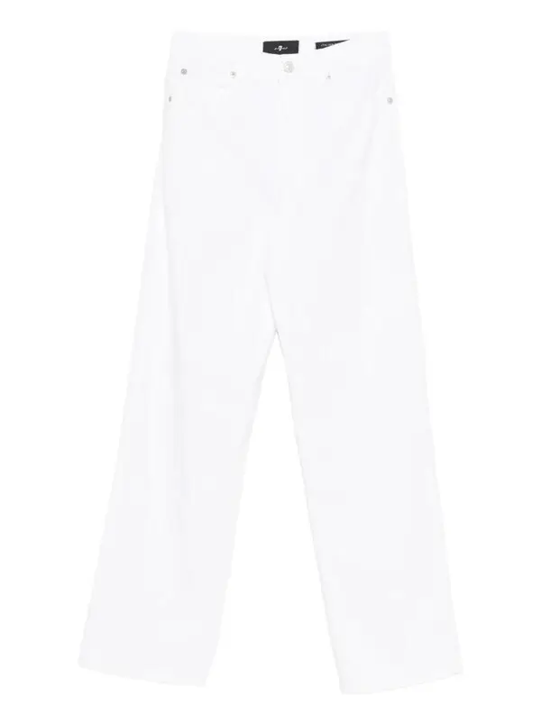 7 For All Mankind Stovepipe Straight Leg Jeans - White
