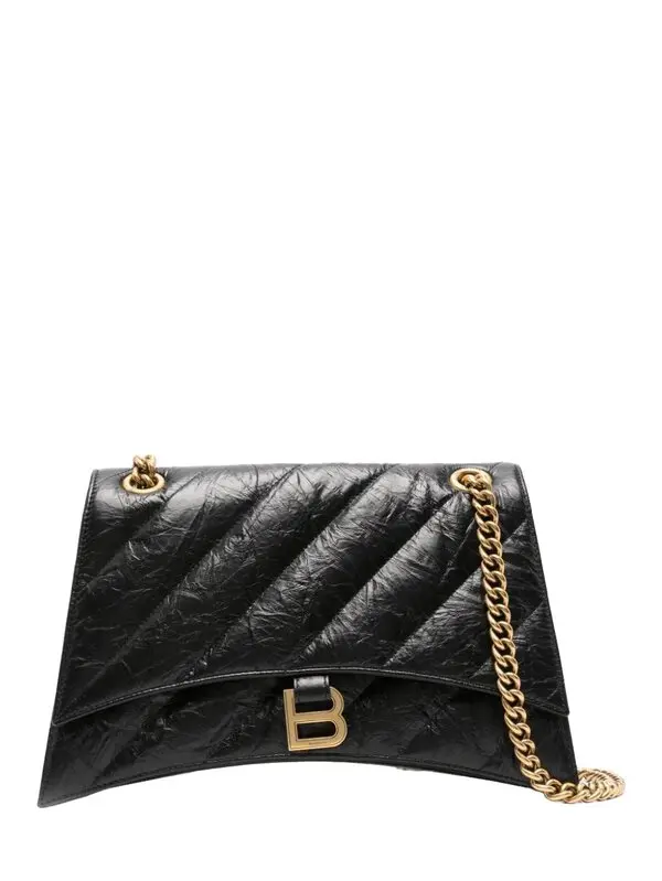 Balenciaga Medium Crush Chain Bag - Black