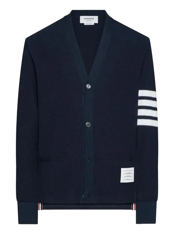 Thom Browne V-neck Cardigan - Blue