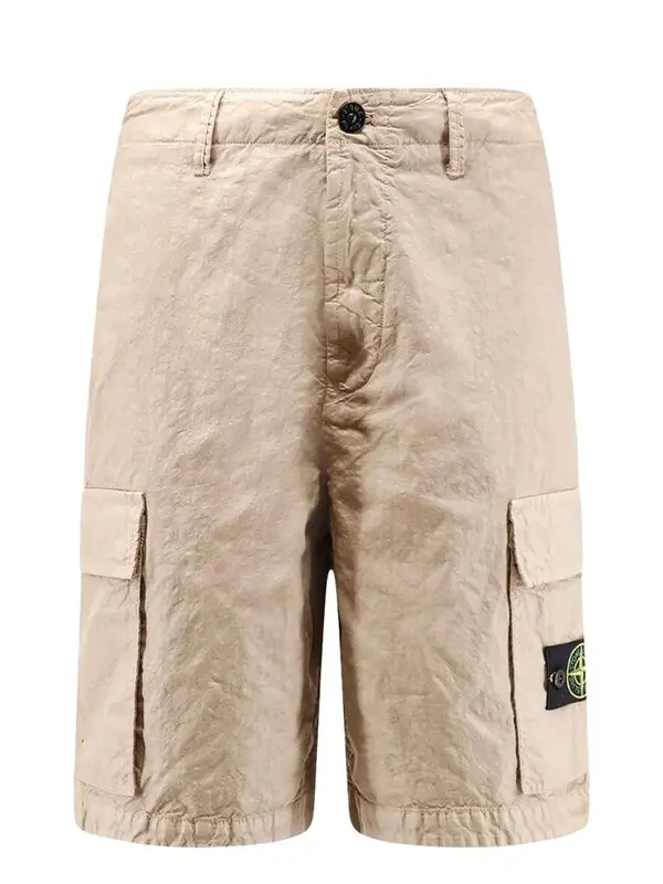 Stone Island Panama Nylon Cargo Bermuda - Nude & Neutrals