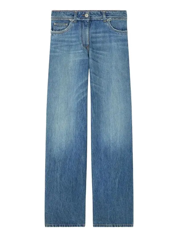 Versace Low Waist Boyfriend Jeans - Blue