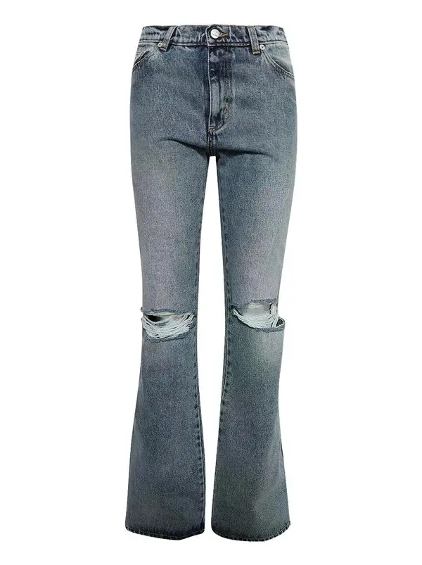 Natasha Zinko Distressed Flared Jeans - Blue