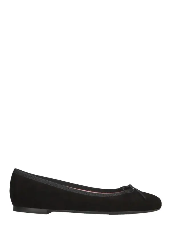 Pretty Ballerinas Nicole Suede Ballet Flats - Black