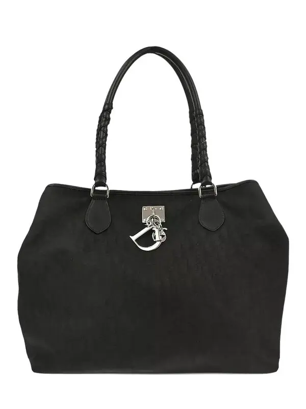 Dior 2007 Logo Strap Tote Bag - Black